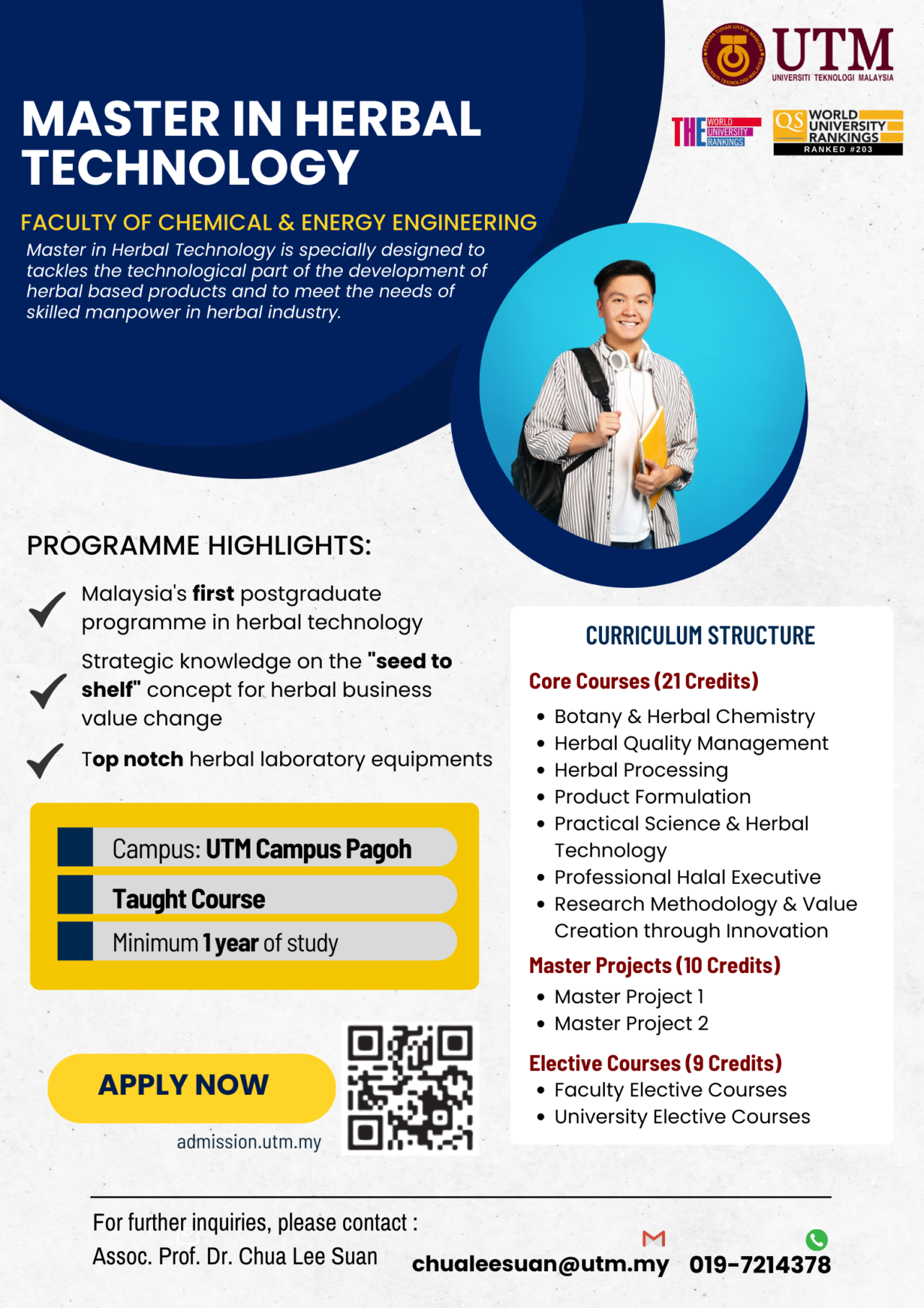 POSTGRADUATE PROGRAMME | UTM Pagoh Campus