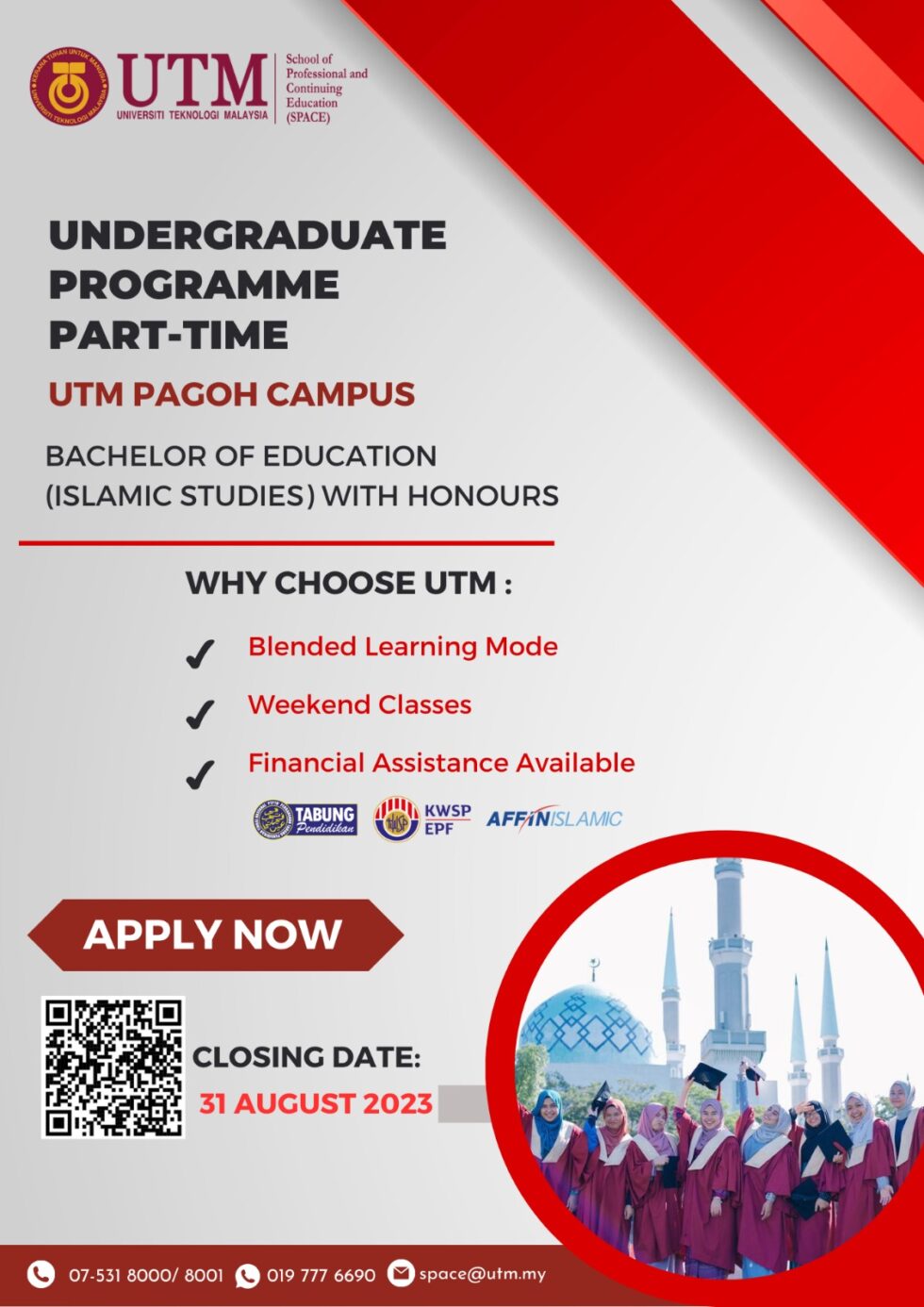 UNDERGRADUATE PART TIME | UTM Pagoh Campus